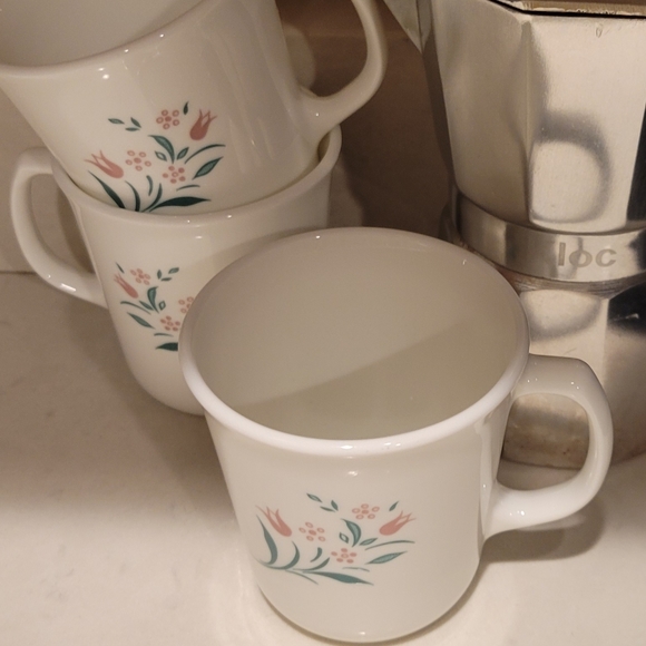 Corningware | Kitchen | 3 Corning Cups Rosemarie Tulip | Poshmark